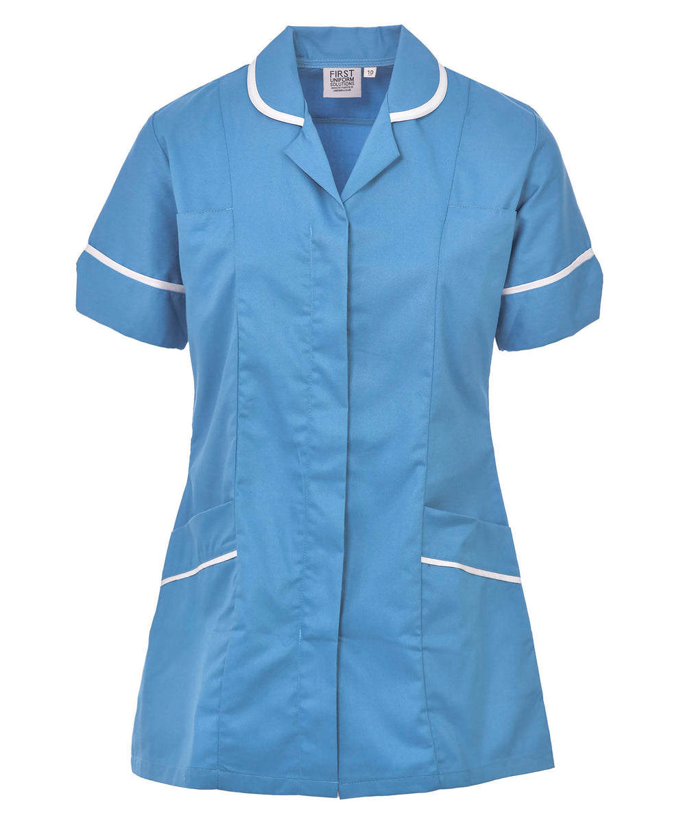 Women's Hospital Blue Poly Cotton Tunic FNLT01 – Nurse & Care Home Uni ...